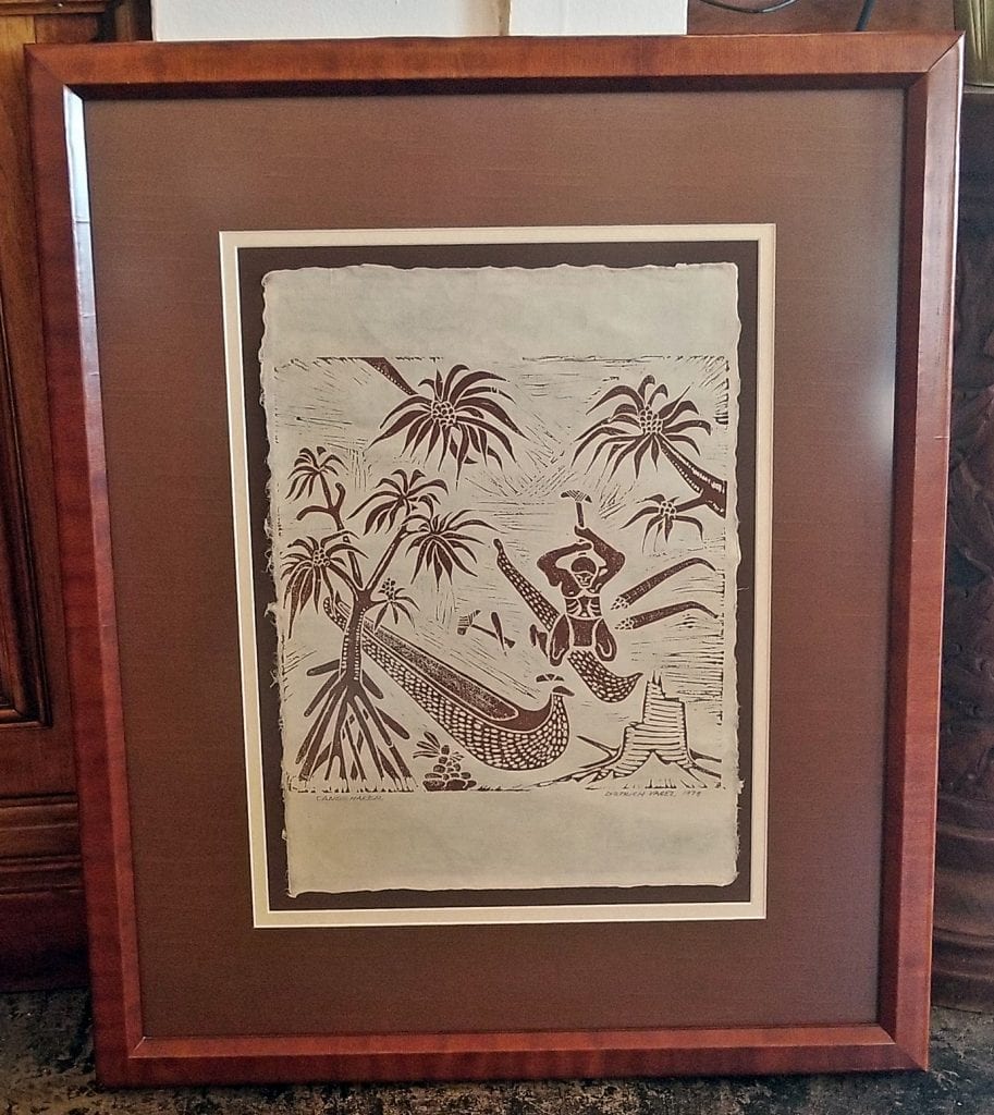 1979 Medium Hawaiian Wood Block Print by Dietrich Varez - Rockwell ...