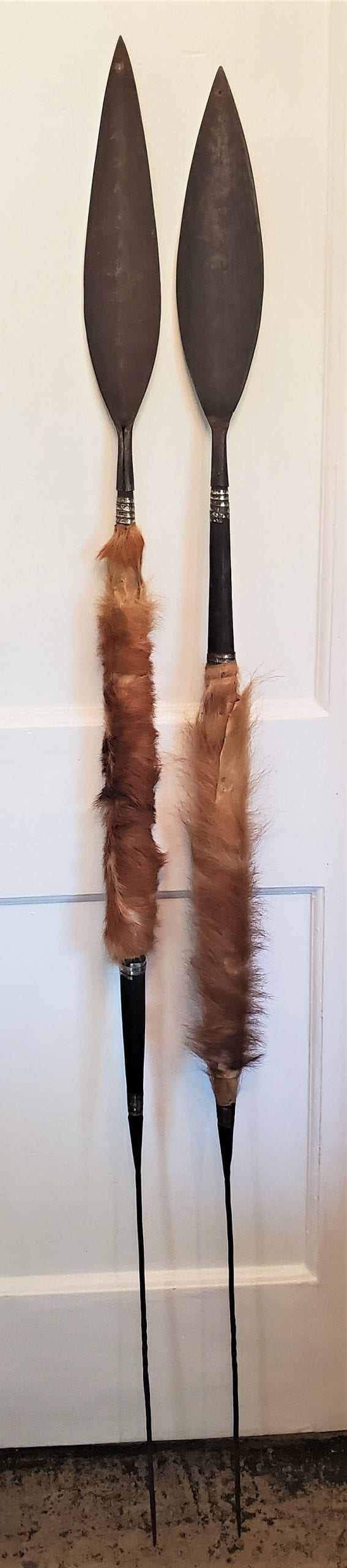 Pair of East African Throwing Short Spears – Rockwell Antiques Dallas