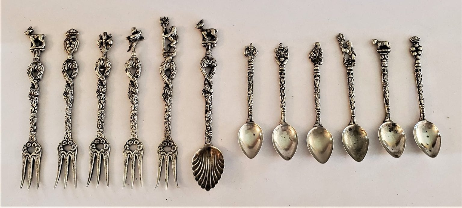 Set of 12 Silver Plated Italian Masonic Forks and Spoons – Rockwell ...