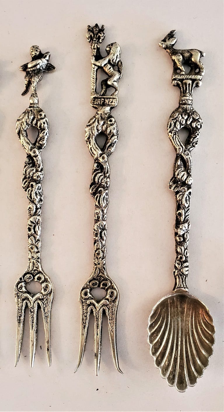 Set of 12 Silver Plated Italian Masonic Forks and Spoons – Rockwell ...