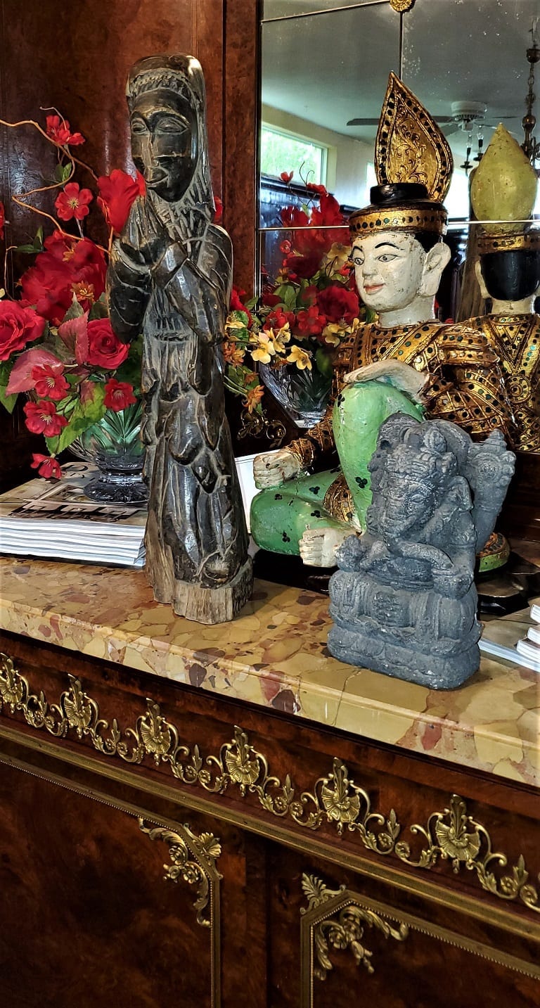Vintage African Congolese Carved Wooden Nun – Rockwell Antiques Dallas